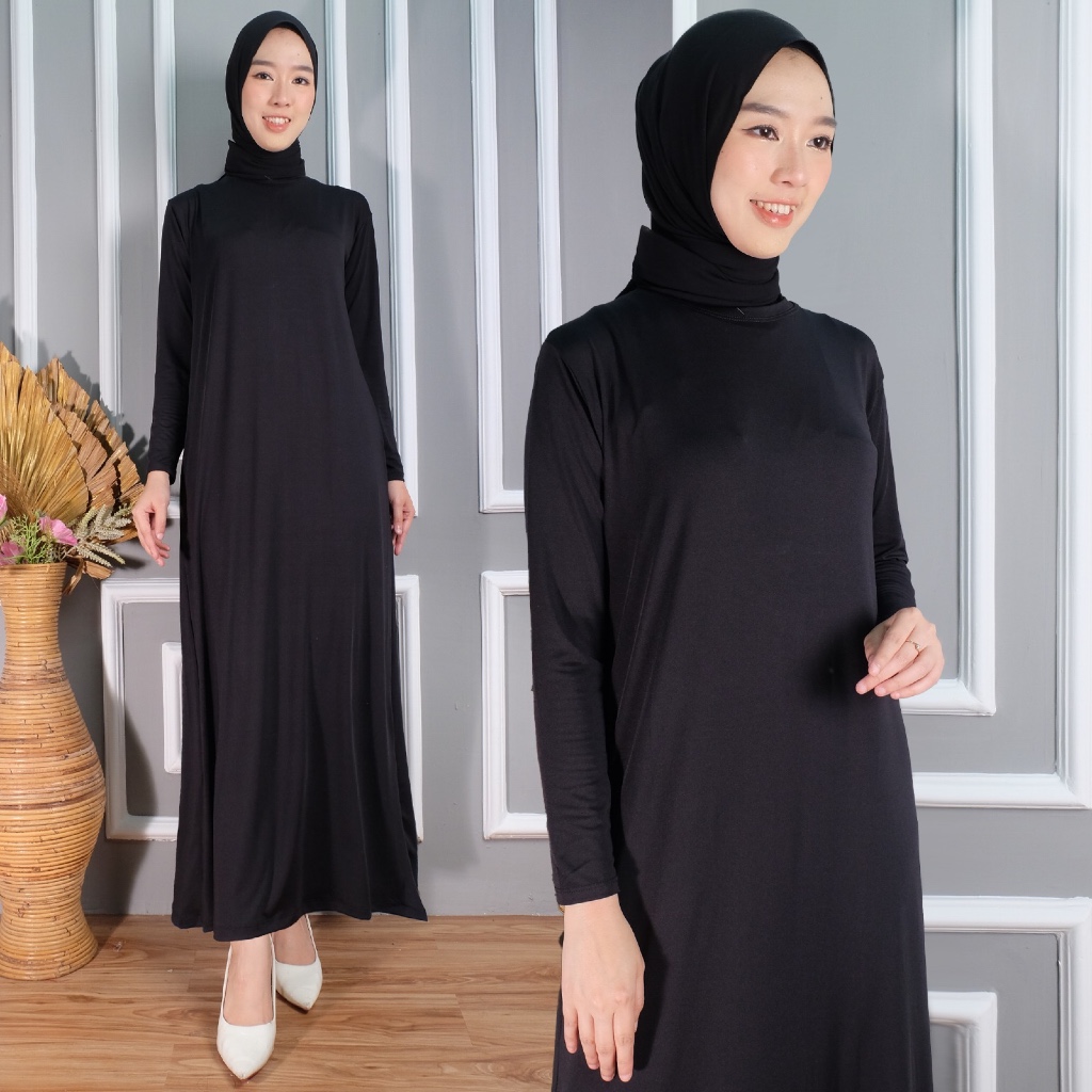Jual Inner Dress Manset Gamis Lengan Panjang Untuk Berat Badan 40-85kg Spandek Jersey / Licin ...