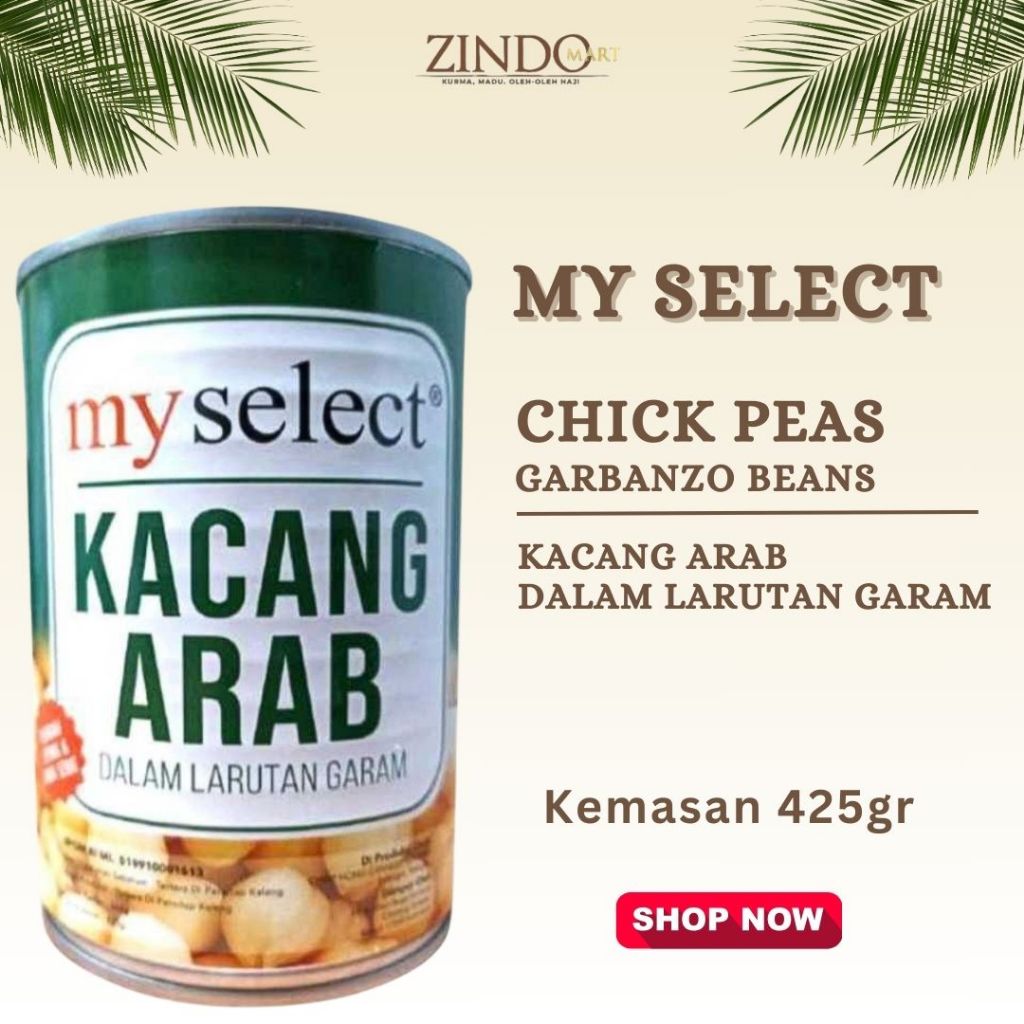 Jual KACANG ARAB DALAM LARUTAN GARAM KALENG / CHICK PEAS GARBANZO BEANS ...