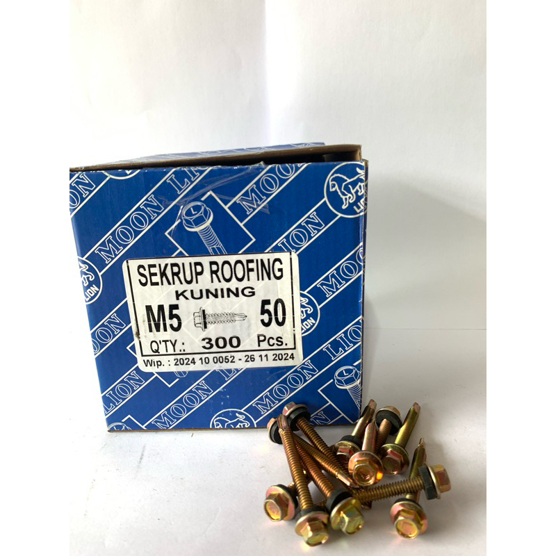 Jual 1 BOX Sekrup Roofing Spandek 5cm / Baut Spandek LION / Baut ...