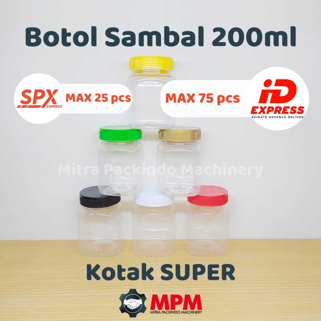 Jual Botol sambal 200 ml / Botol sambel / Toples Sambal / Toples Sambel ...