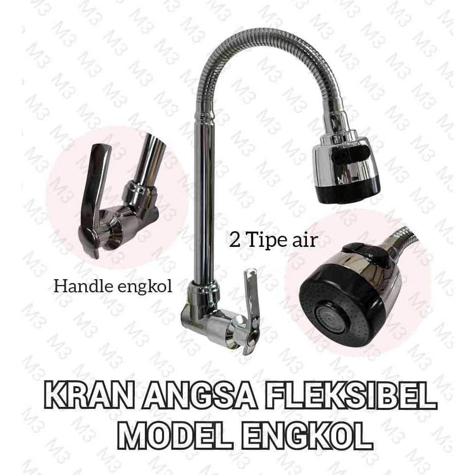 Jual KRAN ANGSA FLEKSIBEL ENGKOL / KRAN ANGSA BCP / KRAN CUCI PIRING ...