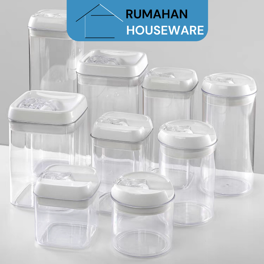 Jual RUMAHAN WAREHOUSE - Food Ingredients Container Toples Bening Kotak ...