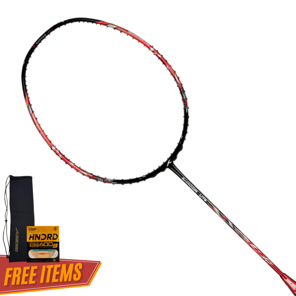 Jual Hundred Badminton Racket Shadow Lite HBRX-4U046 Free Cover+String ...