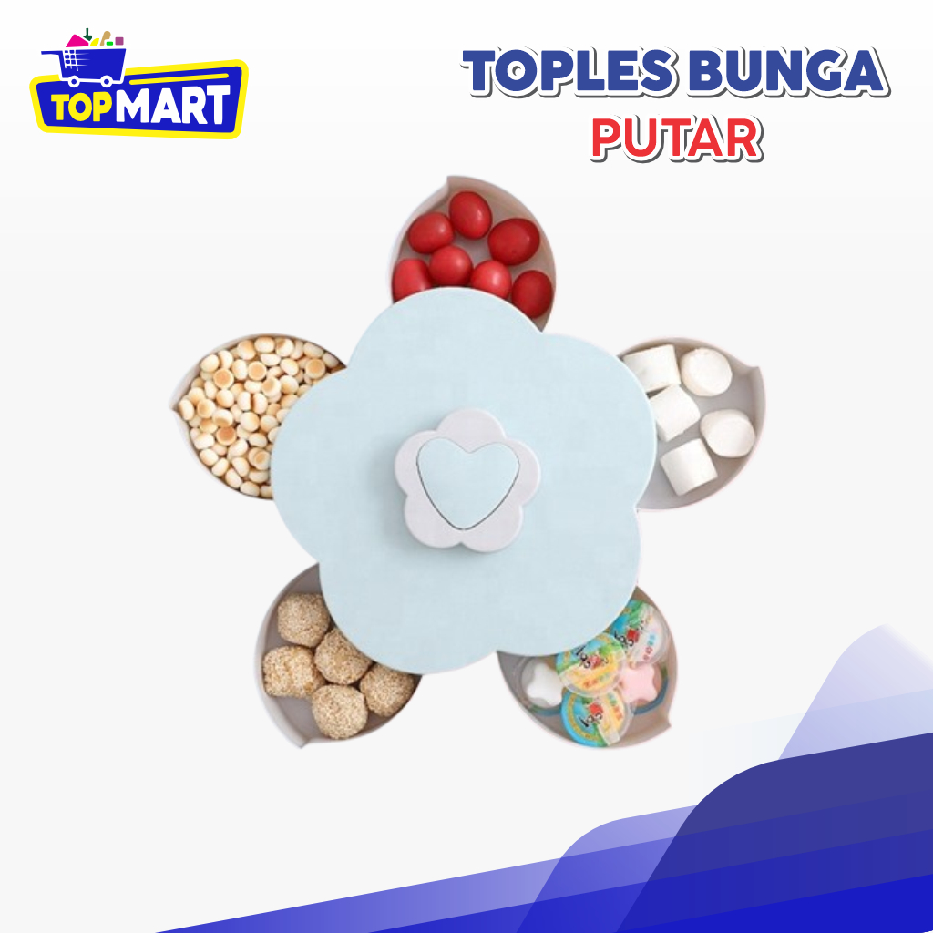 Jual TOPMART - Toples Putar Bunga - Toples Kue Lebaran - Candy Box ...