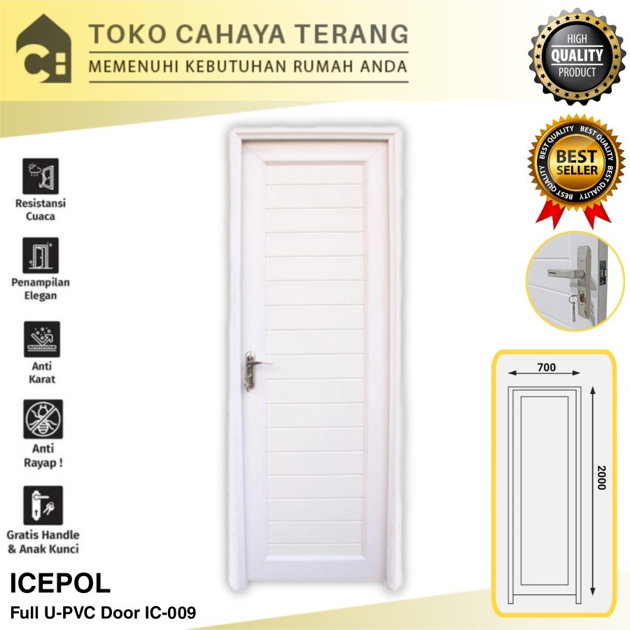 Jual Pintu Kamar Mandi UPVC Icepol / Pintu Kamar Mandi / Pintu Toilet ...