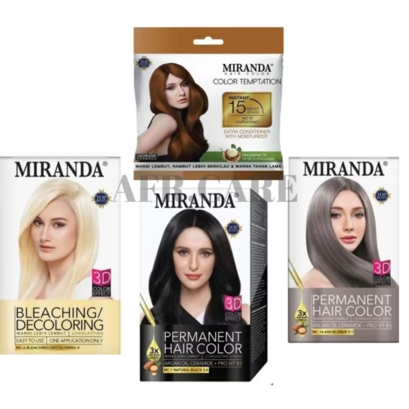 Jual Miranda Color Temptation Hair Permanent 3D 30ml | Shopee Indonesia