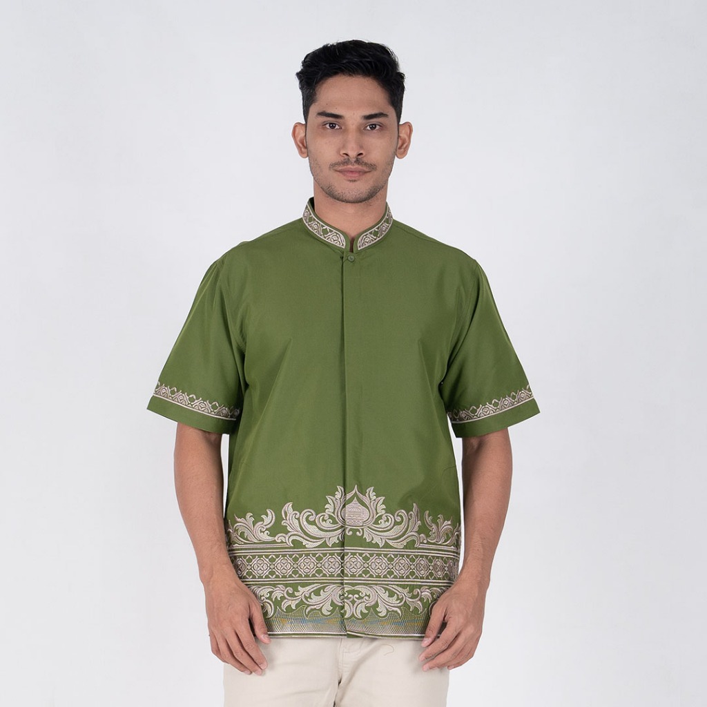 Jual BENHILL Taqwa Koko Bordir Pria Pendek Ijo Pupus 2631-82-83 ...