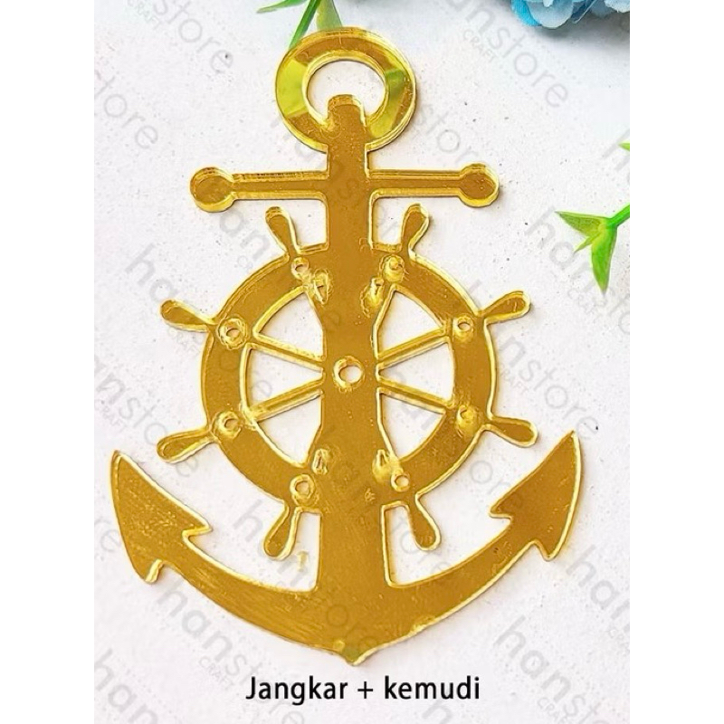 Jual Logo Pelaut Jangkar dan Kemudi Akrilik | Shopee Indonesia