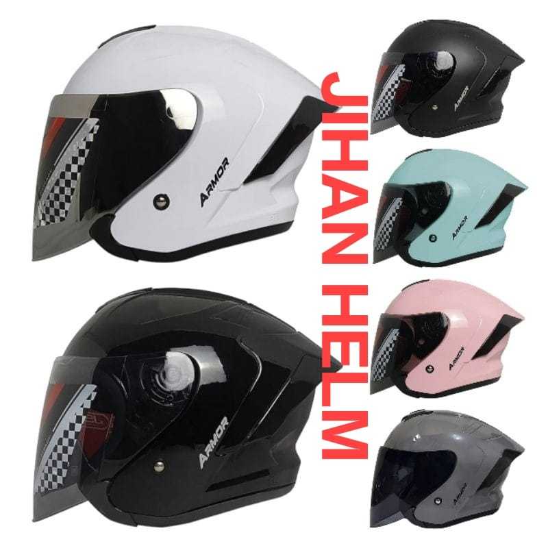 Jual HELM HALF FACE JS ARMOR POLOS ORIGINAL SNI TERMURAH | Shopee Indonesia