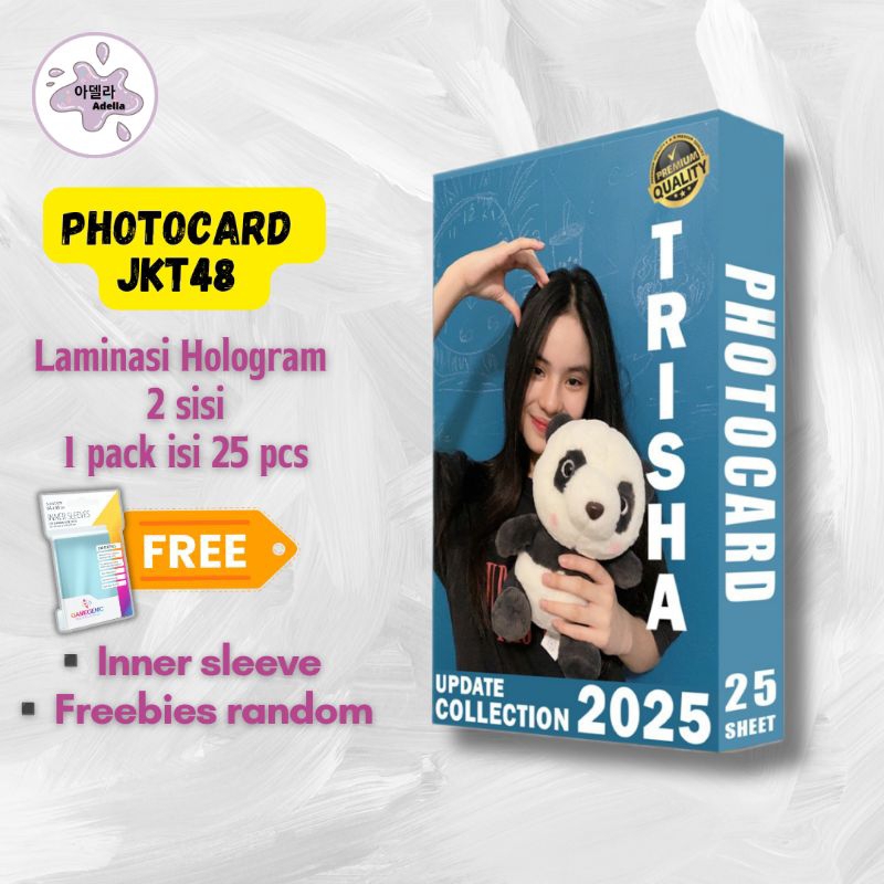 Jual Photocard Jkt48 Trisha 2025 Hologram - 2 sisi - 1 Pack isi 25Pcs | Shopee Indonesia