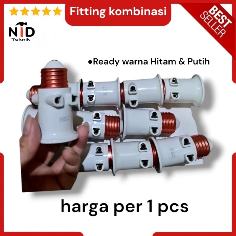 Jual fitting kombinasi / pitingan lampu kombinasi colokan | Shopee ...