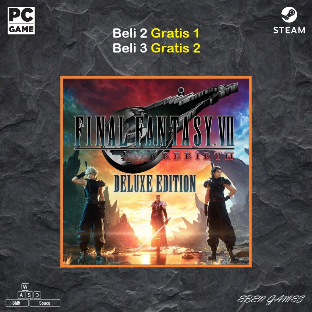 Jual Final Fantasy VII Rebirth Deluxe Edition / FF7 Rebirth PC Games ...