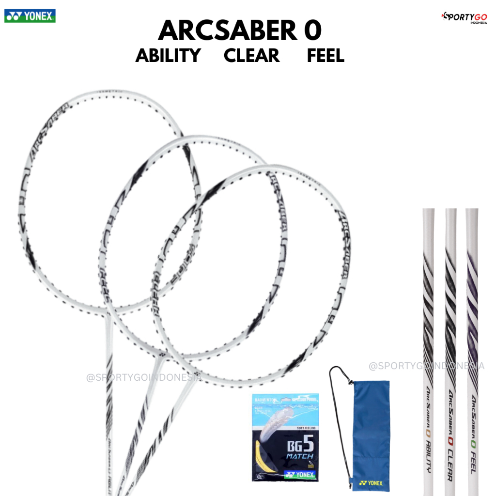 Jual Raket Badminton YONEX ARC SABER 0 Original | ARCSABER 0 CLEAR ...