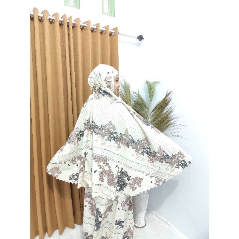 Jual Shanum - Mukena dewasa Katun Mikro Motif Premium Laser cut 2 in 1 ...
