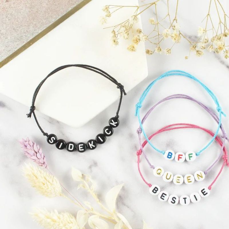 Jual Gelang Couple Custom Nama / Gelang Inisial / Gelang Couple ...
