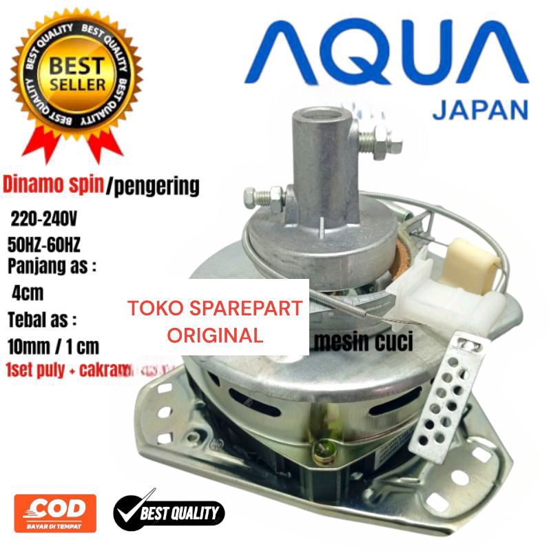 Jual Dinamo spin pengering mesin cuci AQUA 2 Tabung (1 Set pully + Cakram) | Shopee Indonesia