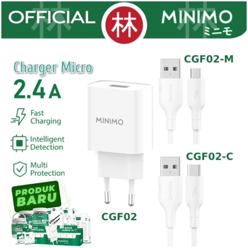 Jual Carger Charger Micro 2.4 A Fast Charging • Minimo | Shopee Indonesia