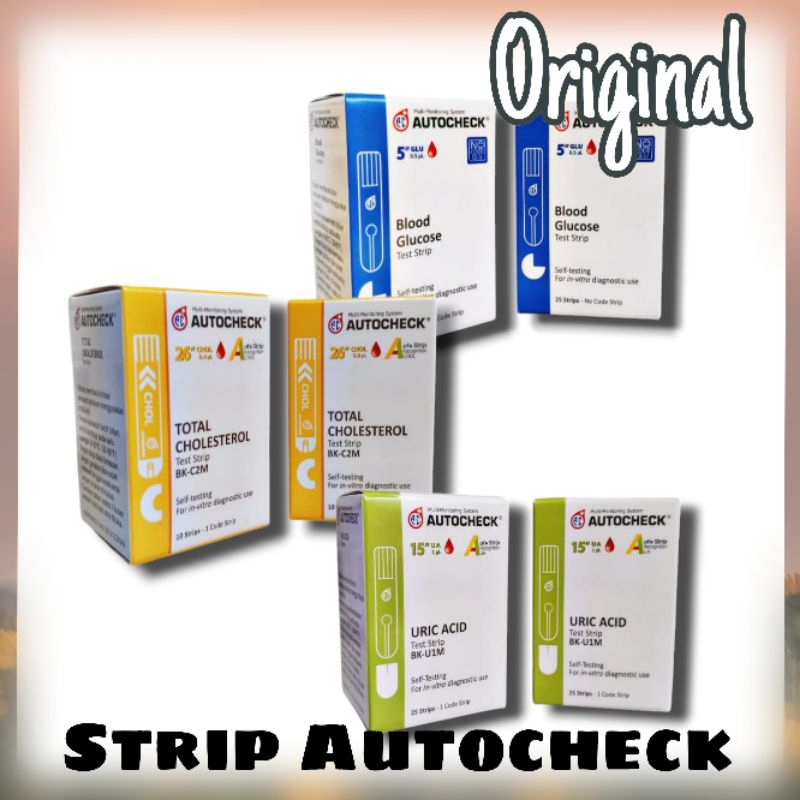 Jual Paket Strip Autocheck 3in1 GCU/Paket strip Gula Darah, Kolesterol ...