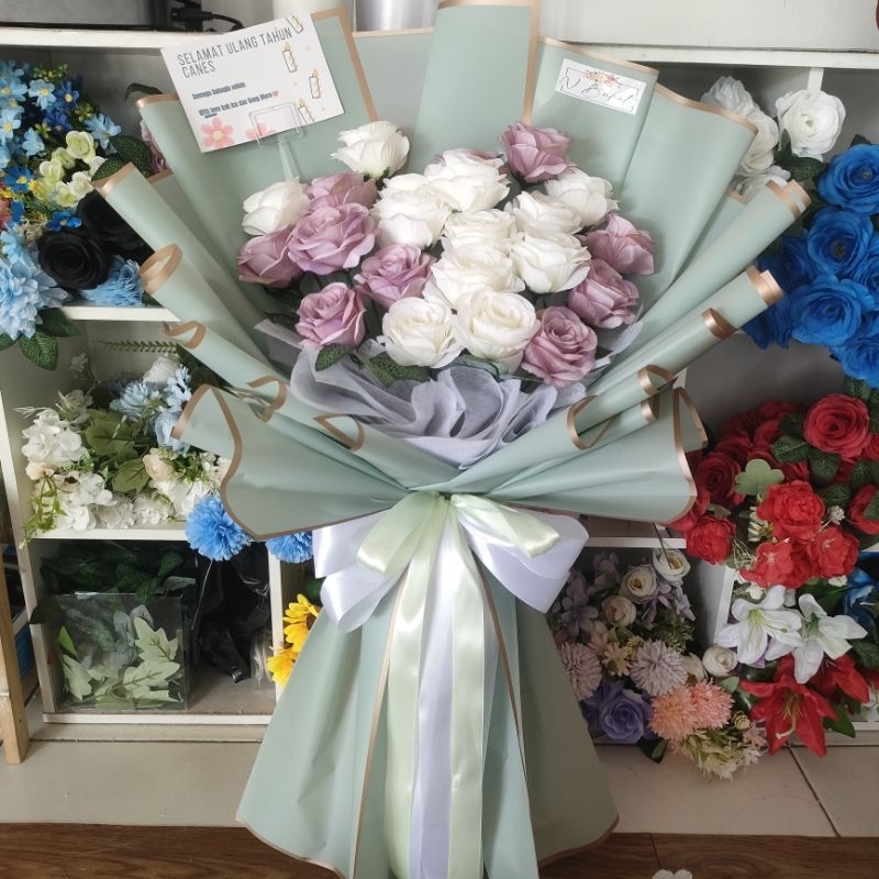 Jual BUKET BUNGA MAWAR 22 TANGKAI | Shopee Indonesia