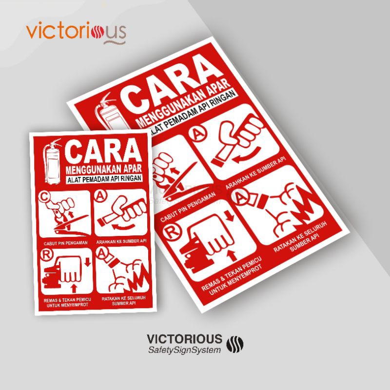 Jual Sticker Safety Sign K3 Cara Menggunakan APAR | Alat Pemadam Api ...