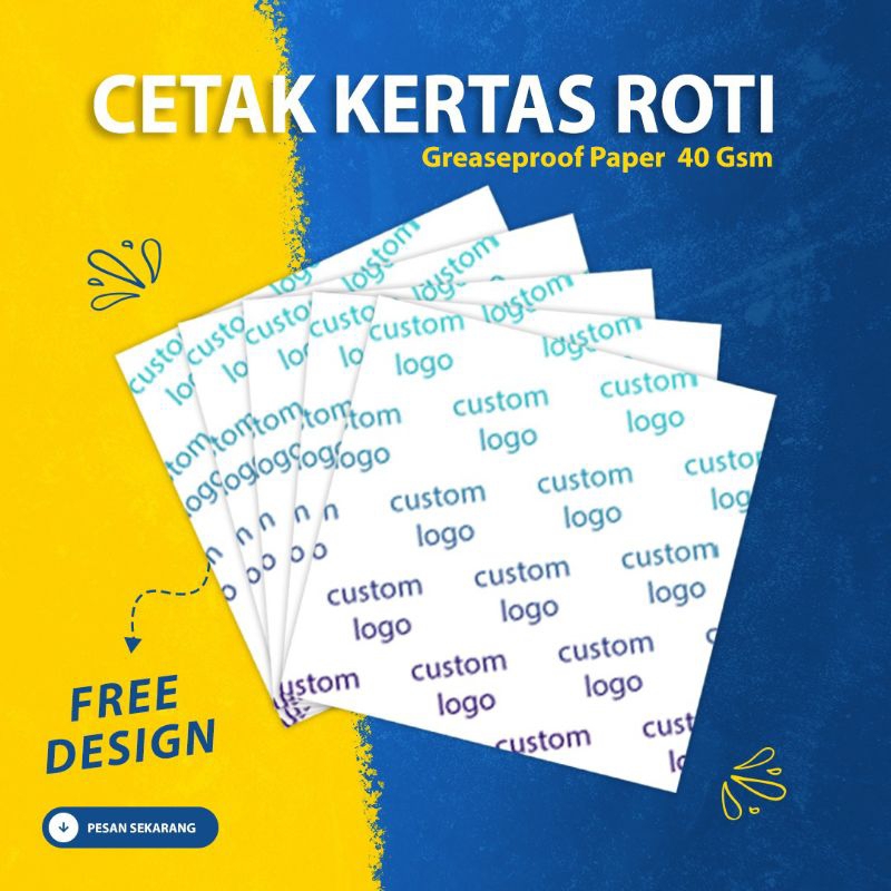 Jual Custom Kertas Roti Foodgrade | Baking Paper | Wrapping Paper ...