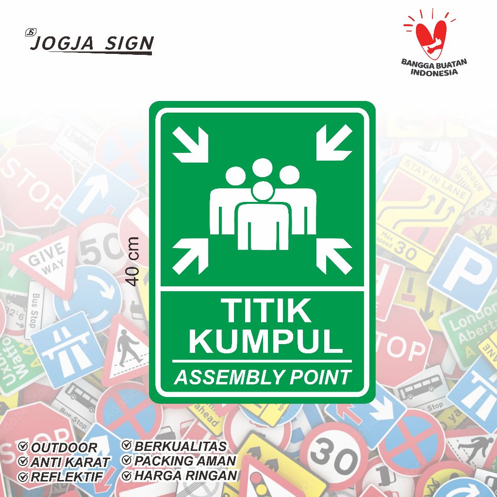 Jual Rambu Rambu Titik Kumpul / Alumunium 1,2 mm | Shopee Indonesia