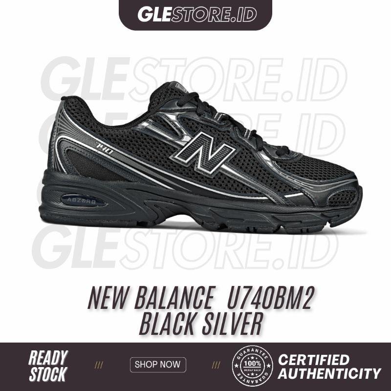 Jual New Balance U740BM2 Black Silver (100% Original) | Shopee Indonesia