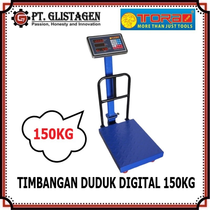 Jual Timbangan Duduk Digital 150Kg Digital Platform Scale Rail Pengukur Berat Barang Ekspedisi ...