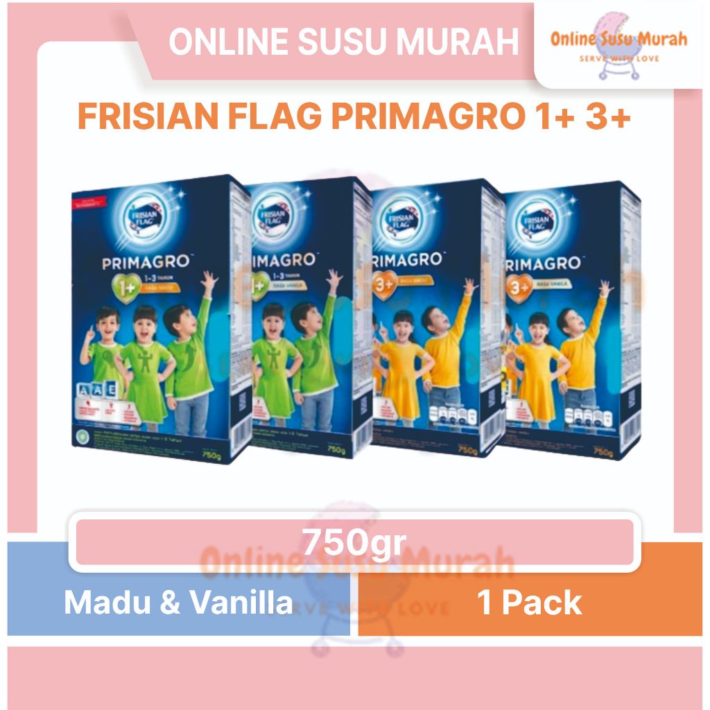 Jual FRISIAN FLAG PRIMAGRO 1+ 3+ VANILA MADU COKLAT 750GR TAHAP 1 3 750 GR PRIMA GRO SSKD ...