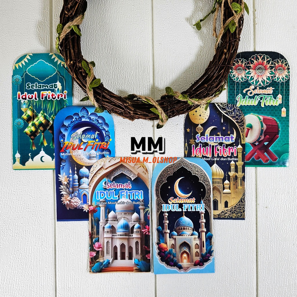 Jual 10PCS AMPLOP/ANGPAU LEBARAN IDULFITRI MOTIF MASJID HK MEDIUM ...
