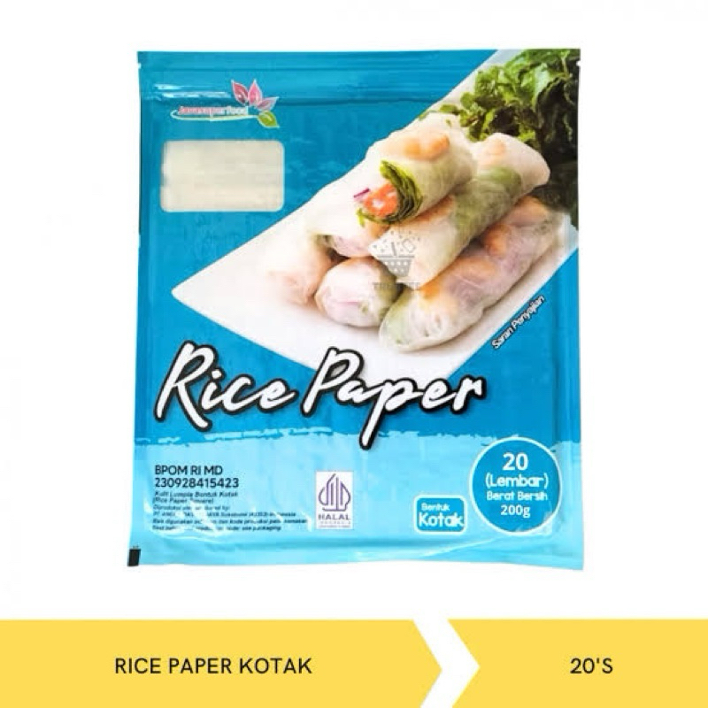 Jual RICE PAPER KULIT LUMPIA 20 Lembar / KULIT LUMPIA SPRING ROLL ...