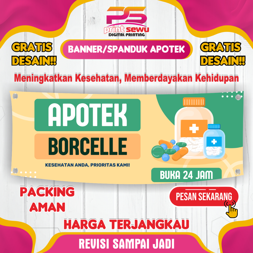 Jual CETAK BANNER/SPANDUK TEMA APOTEK | BANNER CUSTOM | BISA GRATIS ...