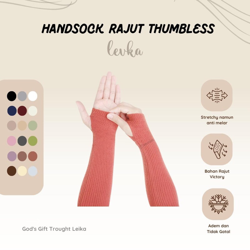 Jual HANDSOCK RAJUT JEMPOL THUMBLESS KAOS TANGAN RAJUT MANSET TANGAN ...