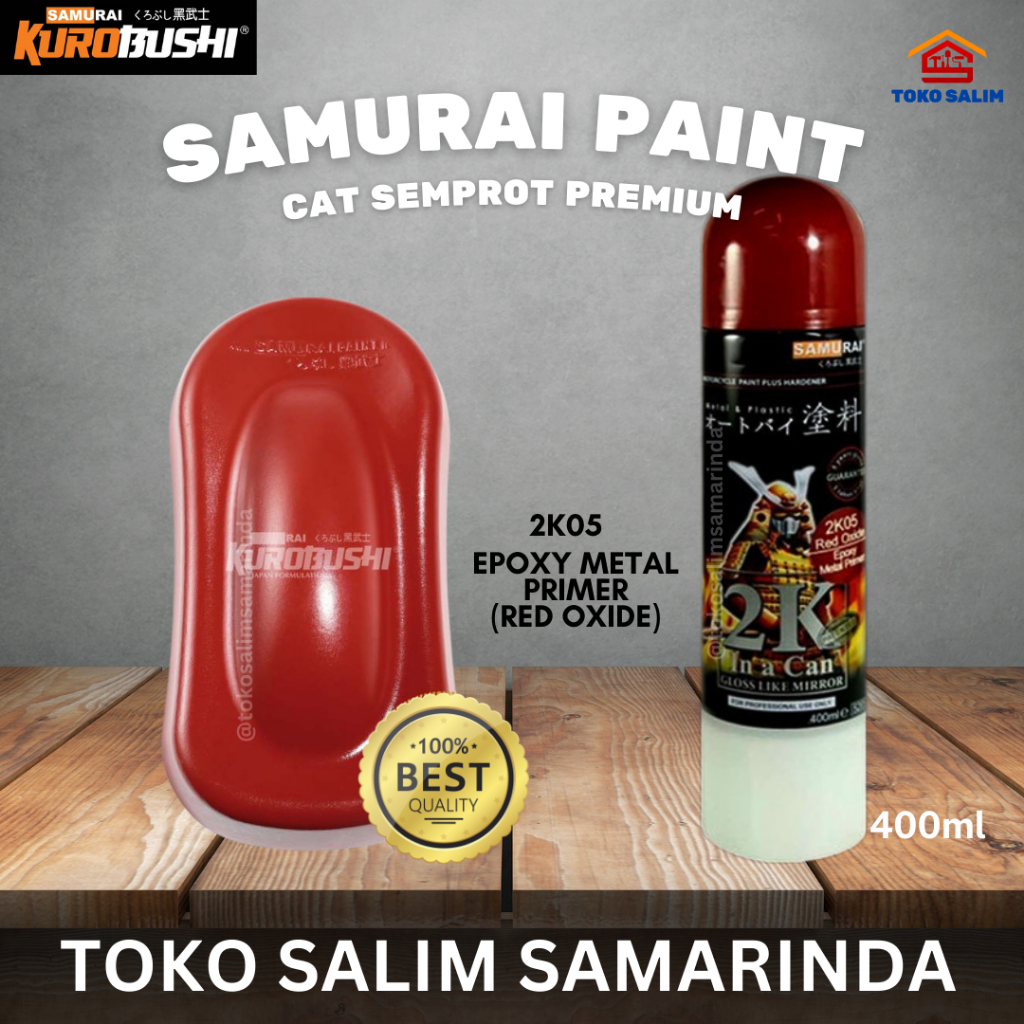 Jual Cat Semprot Samuraipaint / Pilox Samurai Paint Epoxy Metal Primer (Red Oxide) #2K05 400ML ...
