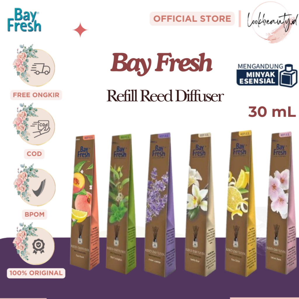 Jual BAYFRESH REED DIFFUSER REFILL | ALL VARIANT | 30ML | Shopee Indonesia