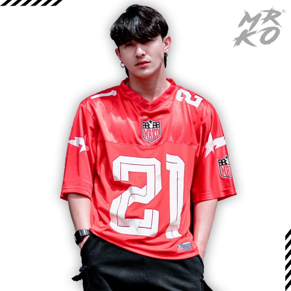 Jual MRKO - Boxy Oversize Jersey Rugby Angka 21 Bahan Paragon -RUGBY007 ...