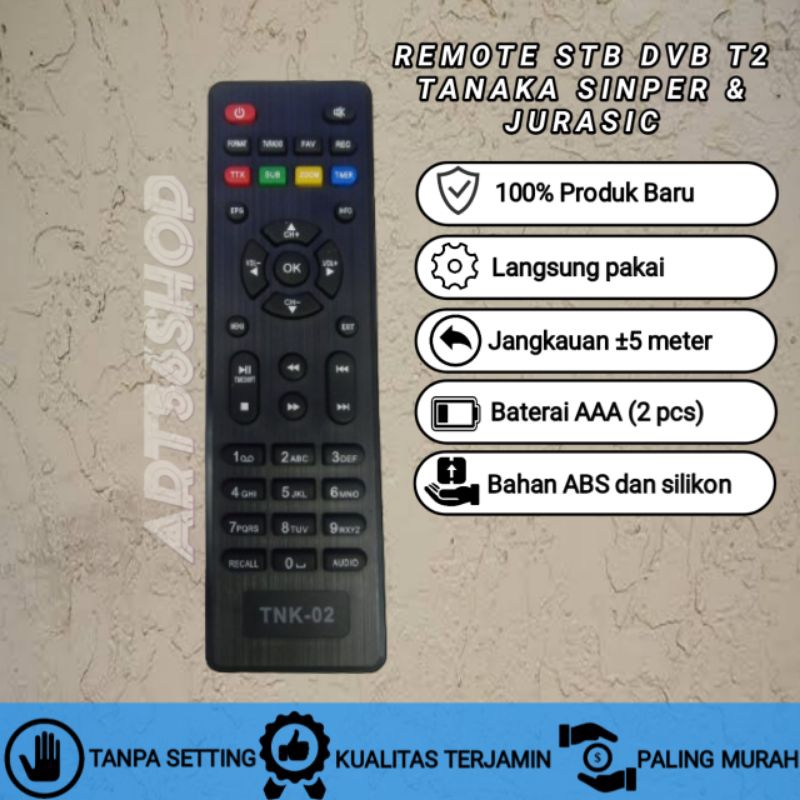 Jual Remote STB TANAKA SNIPER, Remote Set Top Box Tanaka Sniper Remote ...