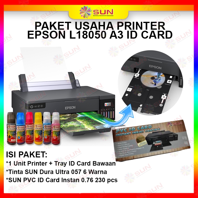 Jual Printer Epson L18050 paket sablon sublime / paket pvc id card ...