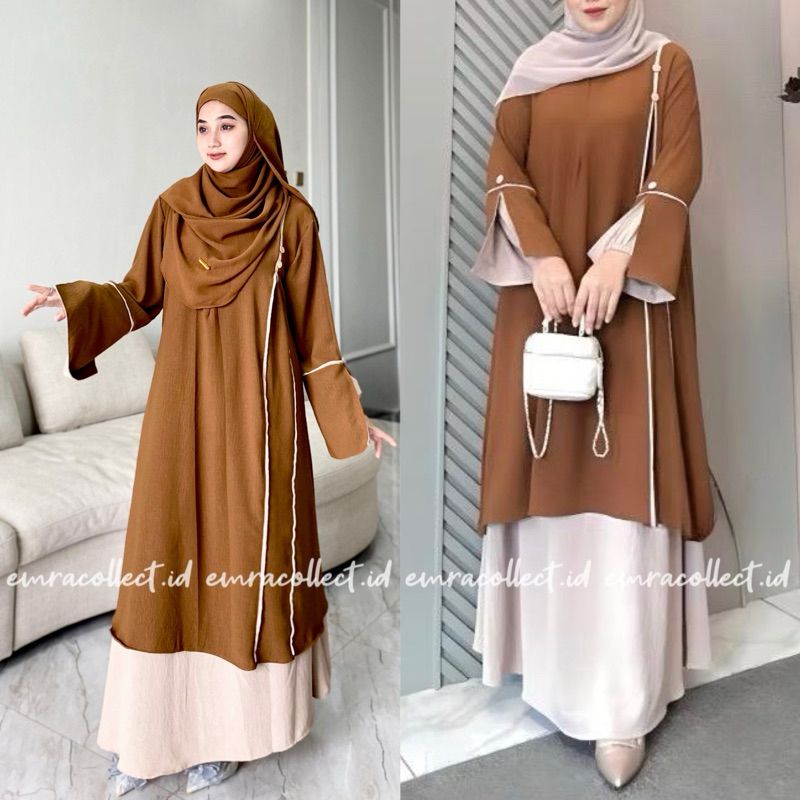 Jual Belvia Set Rok Syar’i One Set Tunik Muslimah Baju Lebaran Beliva ...
