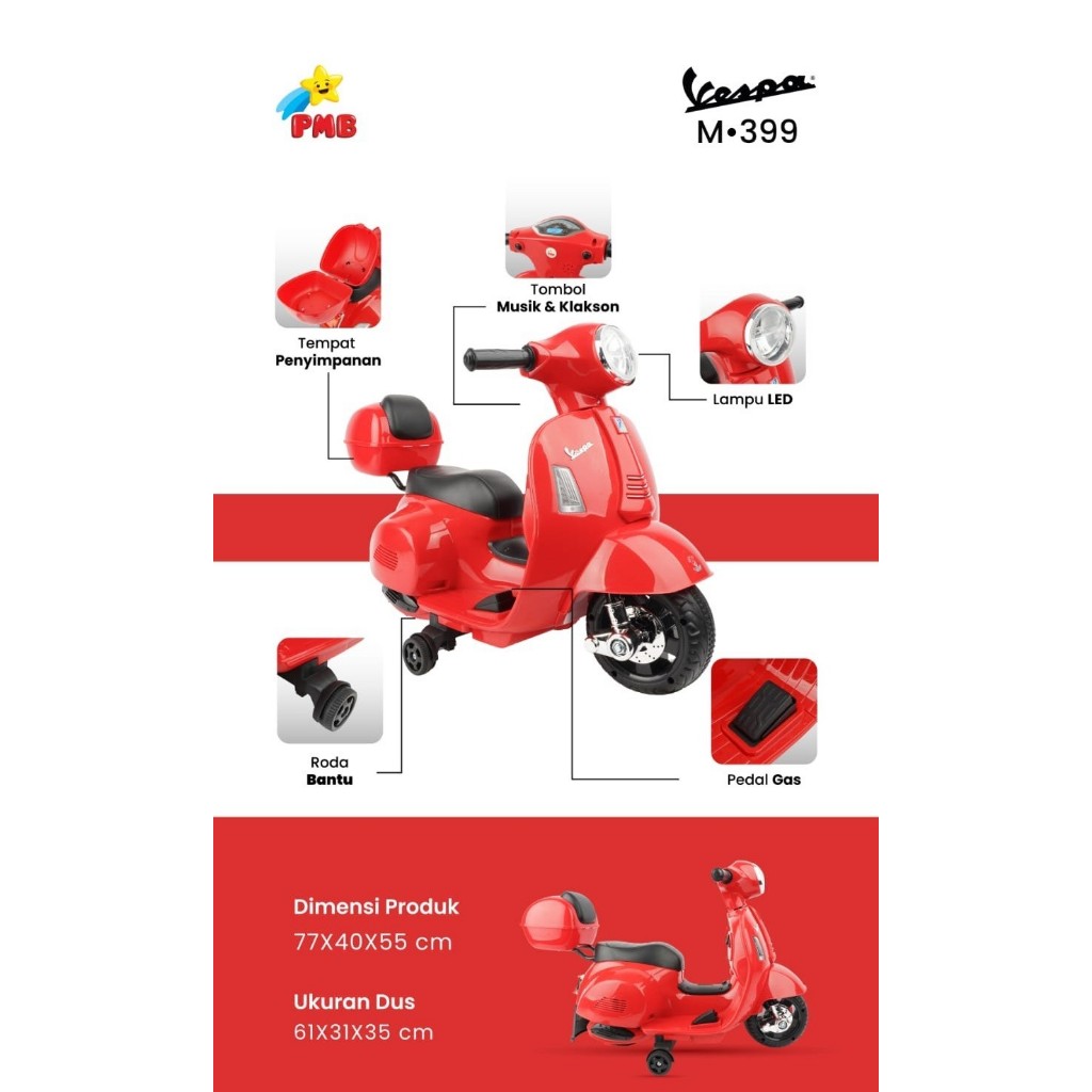 Jual Vespa Mini Motor Aki Vespa Mini Vintage Classic M788 Vespa Box ...