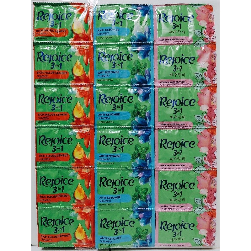 Jual Rejoice Shampoo Sachet (1 Renceng isi 12 Sachet) hemat | Shopee ...