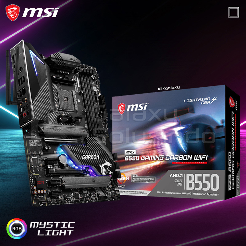 Jual MSI MPG B550 GAMING CARBON WIFI - AMD AM4 B550 DDR4 Motherboard ...