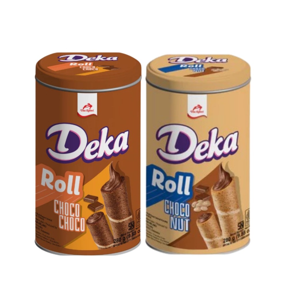 Jual Deka Roll 280gr Waferoll Rasa Chocolate Choco Nut Astor Kaleng ...