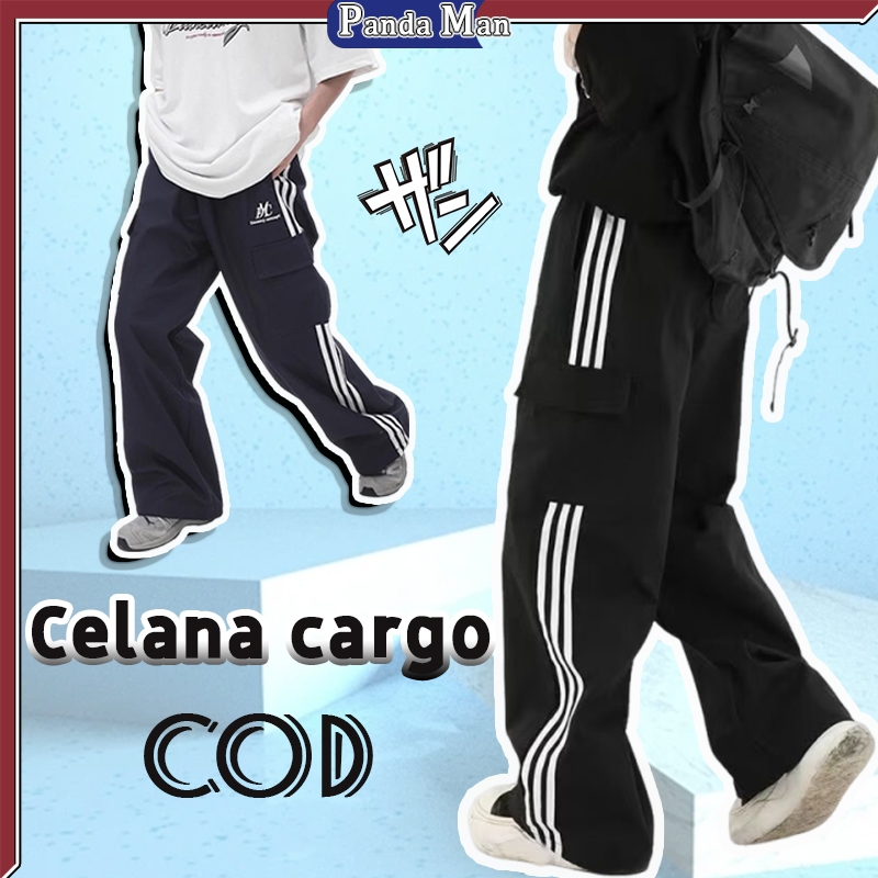 Jual Celana cargo panjang pria saku loose cargo pants fashion cargo ...