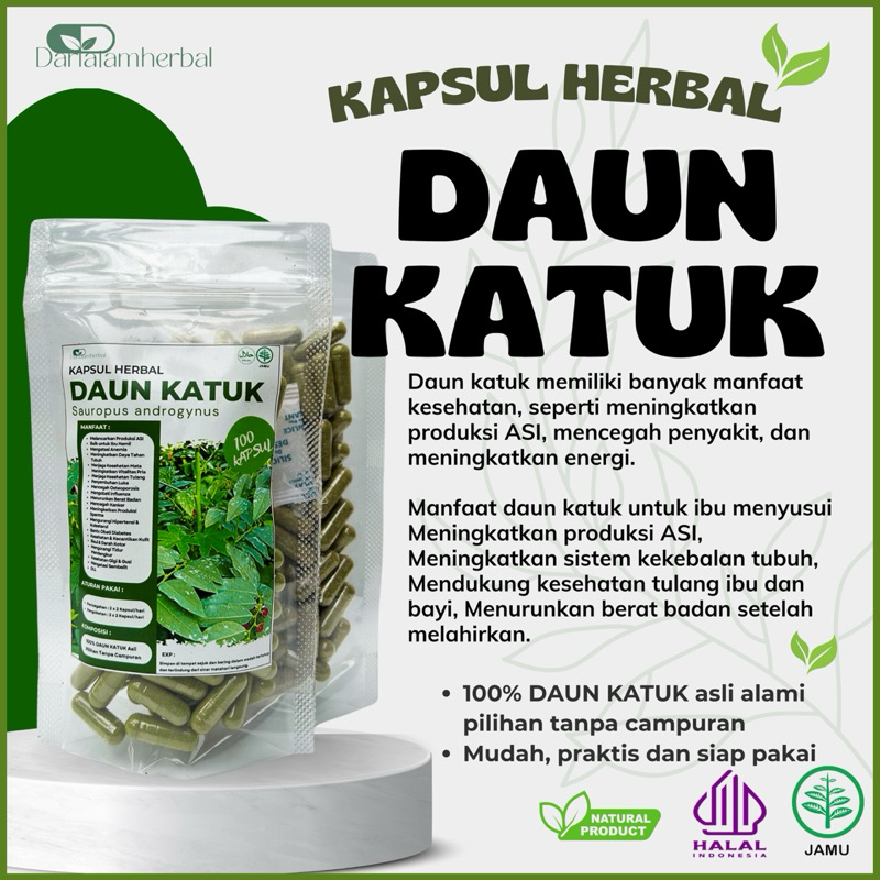 Jual Kapsul Herbal DAUN KATUK isi 100 kapsul | Kapsul Sejuta manfaat ...