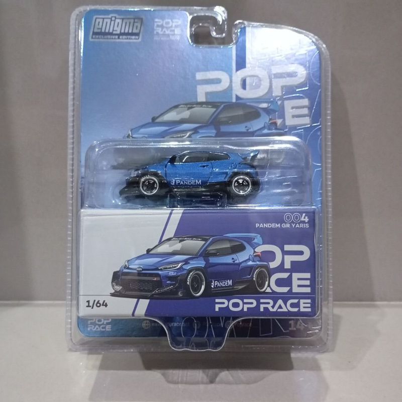 Jual Pop Race x Enigma Blister Pandem GR Yaris Blue 004 | Shopee Indonesia