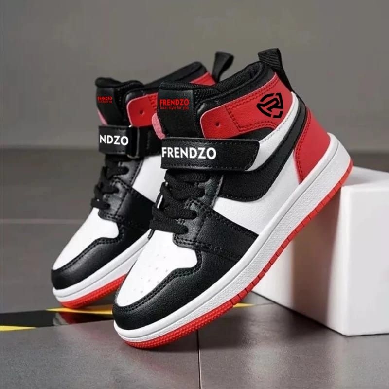 Jual Sepatu Sneakers anak boot sepatu sekolah hitam putih,hitam putih ...