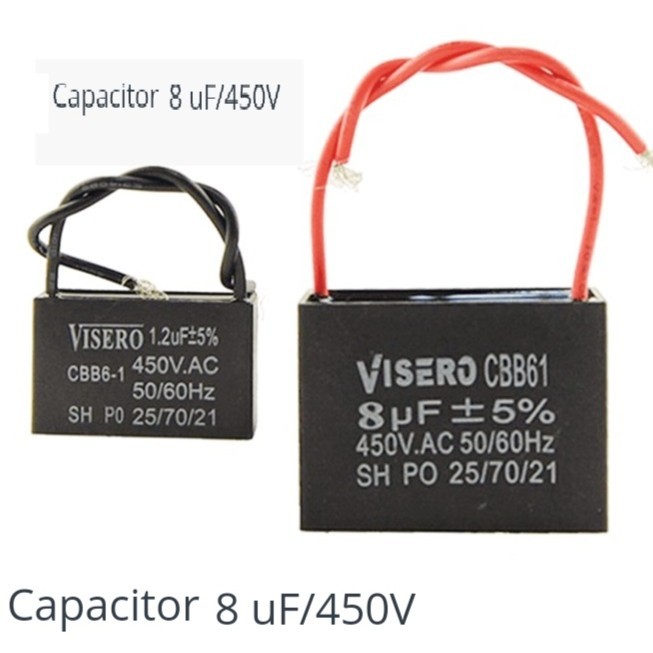 Jual Kapasitor Kotak 8UF 400V/450V / Kapasitor Kipas Angin Kotak 8 UF 450V 400V Capasitor Kotak ...