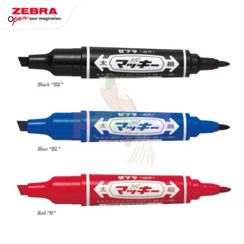 Jual ZEBRA Hi-Mckee Permanent Marker Dua Sisi Bullet dan Chisel Tip ...