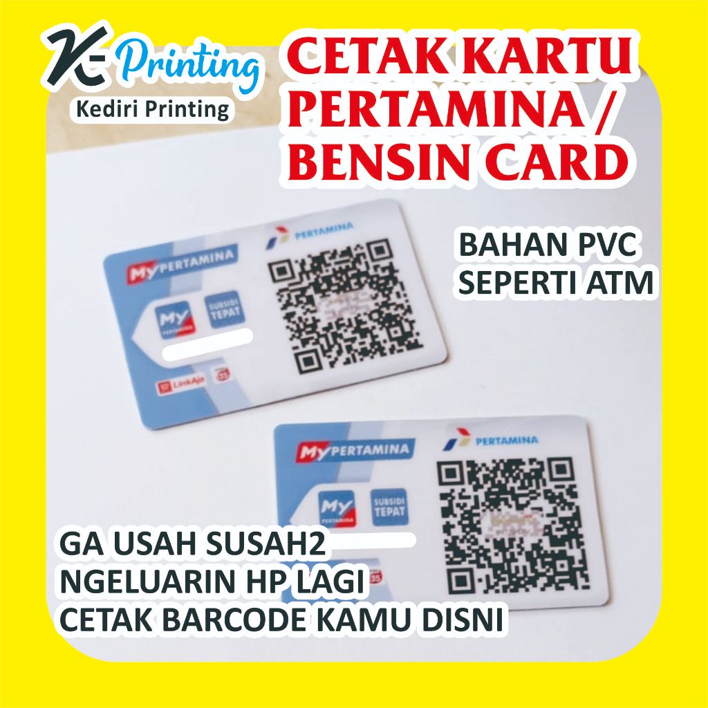 Jual Cetak Kartu My Pertamina Bahan PVC Card , murah Sehari Jadi | Shopee Indonesia